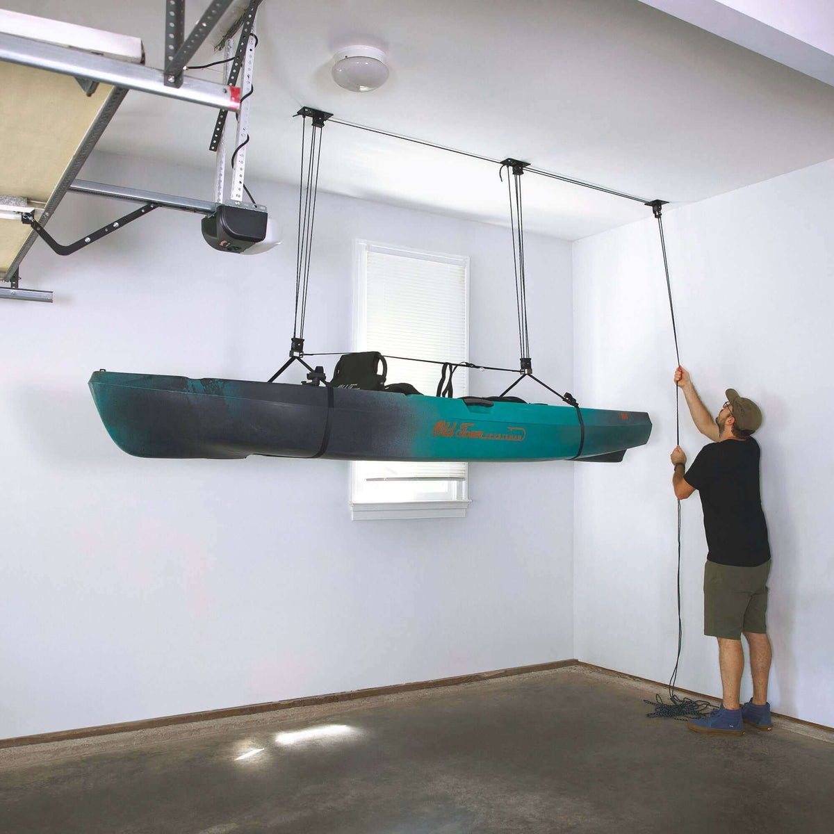 Heavy Duty Kayak Hoist Garage Ceiling Storage Hoist | Holds up to 150 ...